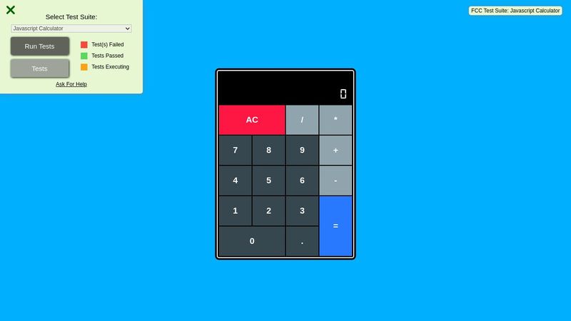 FCC Frontend Libraries Project : Javascript Calculator