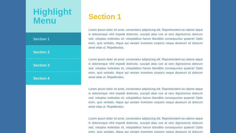jQuery_HighLight Menu