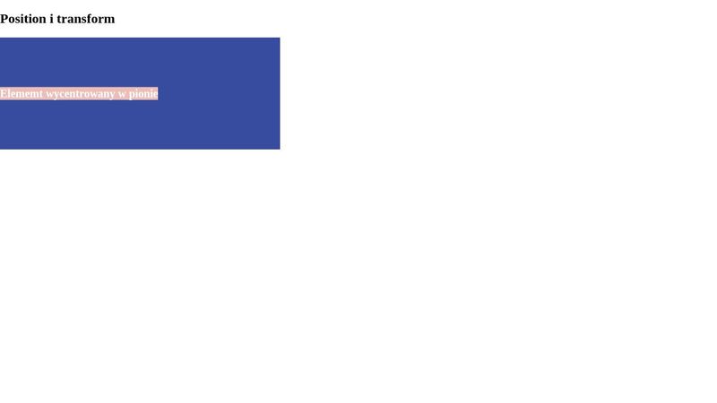 Vertical centering in CSS - position&transform method
