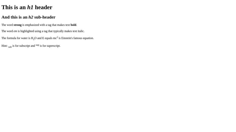 HTML Student activity - simple text [problem]