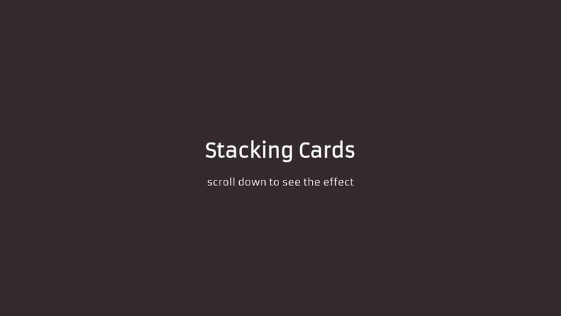 Stacking Cards