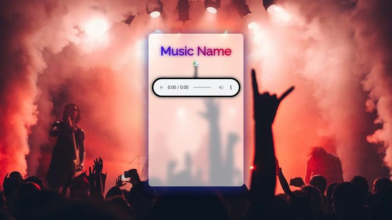 Pure CSS Music Player UI Design (Glassmorphism)