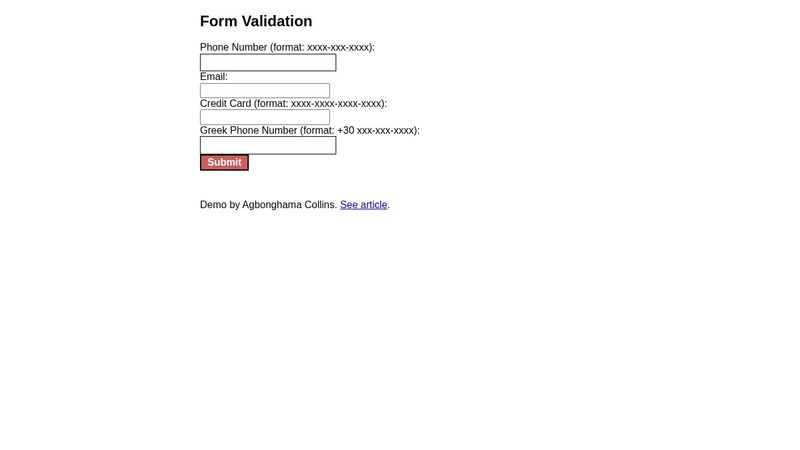 Form Validation