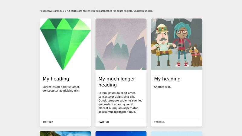 Tailwindcss responsive cards