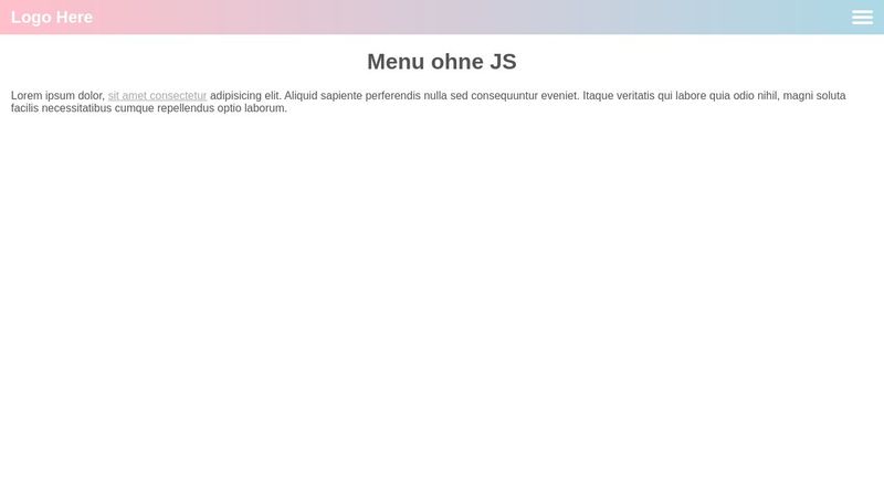 CSS Only Menu