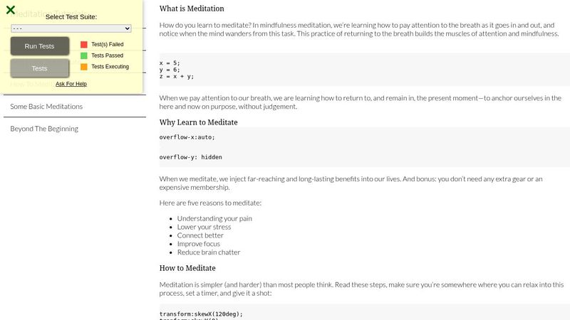 Free Code Camp - Technical Documentation Page