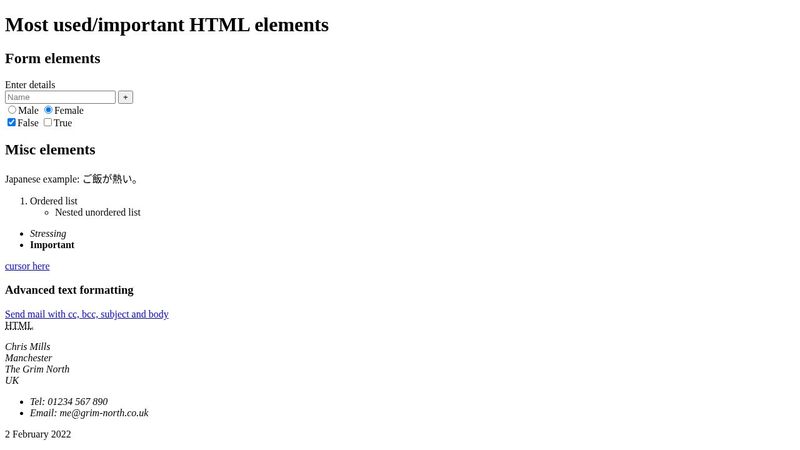 html basics