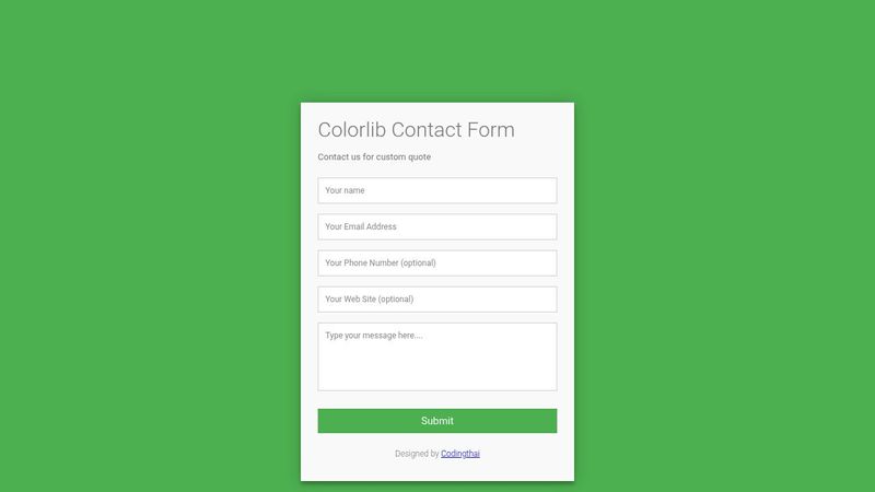 Simple HTML/CSS Contact Form