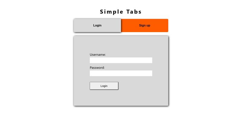 Simple Tabs Switching
