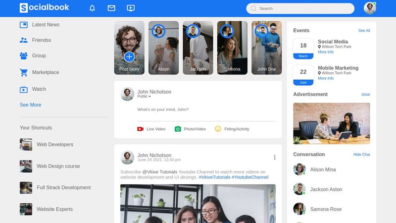 Website Like Facebook