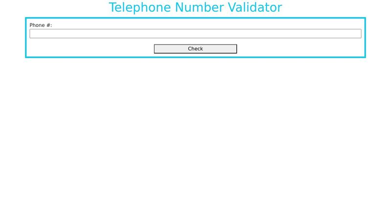 FCC Telephone Number Validator