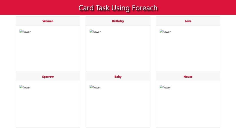 cards array of objects