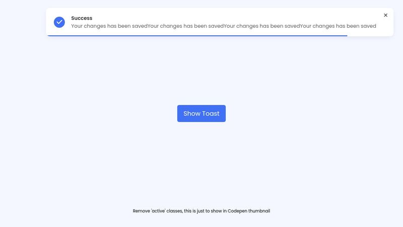 Toast notification with Progress Bar