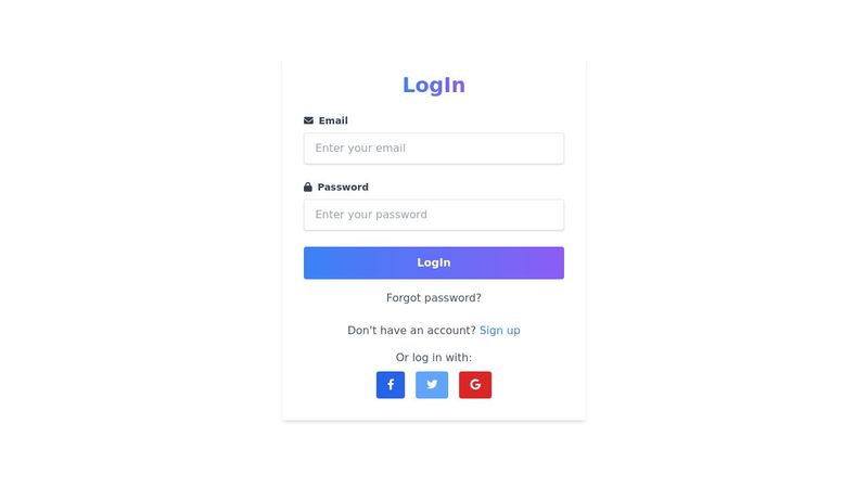 Tailwind Login Form