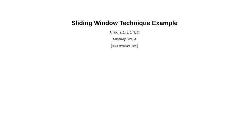 Sliding Window Technique