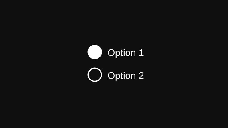 radio button animation CSS