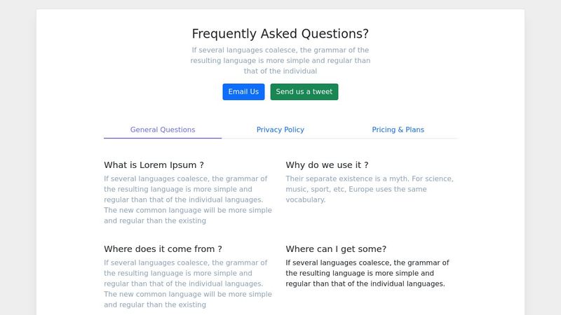 Bootstrap snippet. Faqs frequently asked questions with tabs