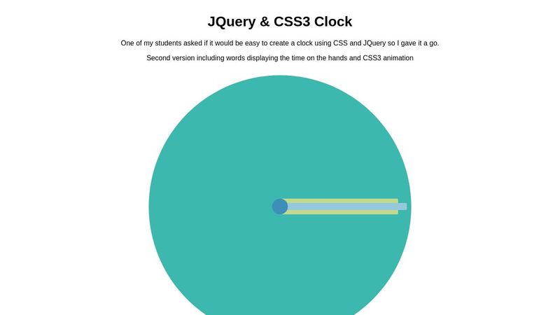JQuery & CSS3 Clock
