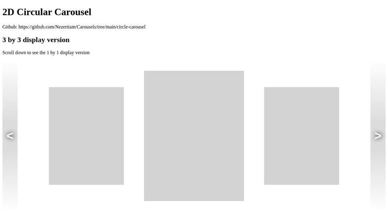 2D Circular Carousel