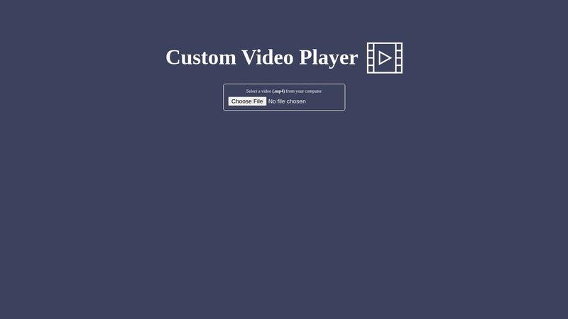 Custom video player