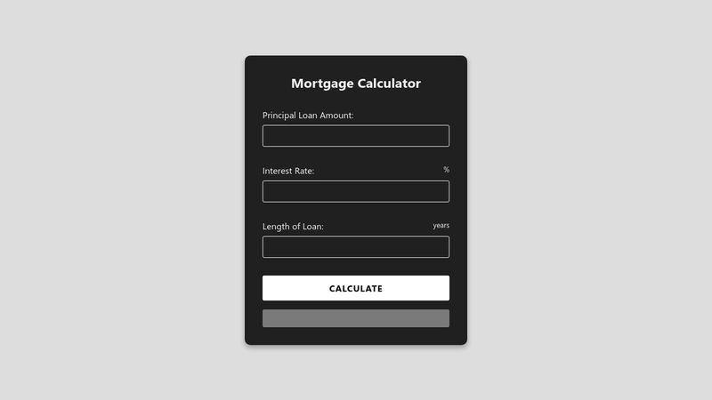 Mortgage calculator - Vanilla JS template