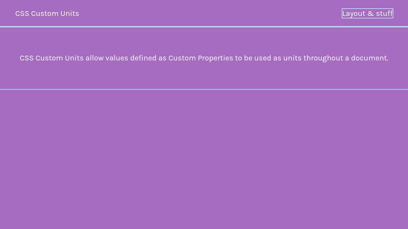 CSS Custom Unit layout