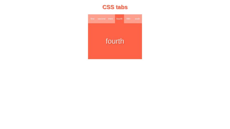 CSS only tabs