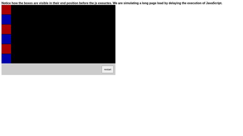 Page CSS gets rendered before js executes