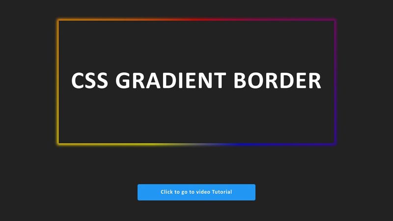 Gradient Border CSS ( conic-gradient )