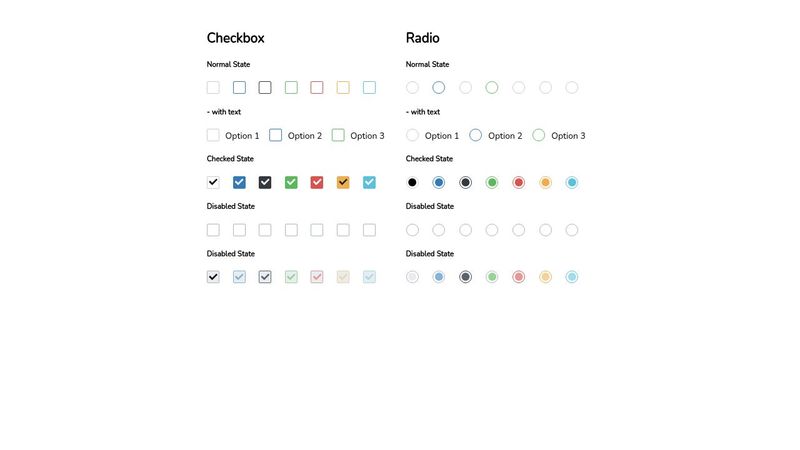 Simple Modern Checkbox and Radio