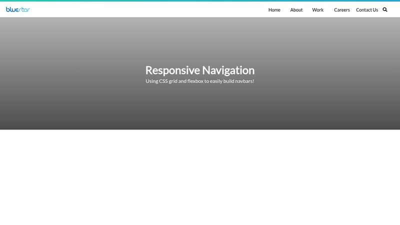Responsive Navbar Using CSS Grid/Flexbox