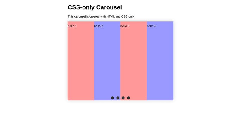 A CSS-only Carousel Slider