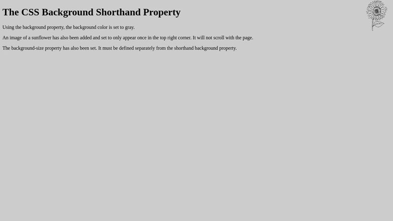 CSS Background shorthand