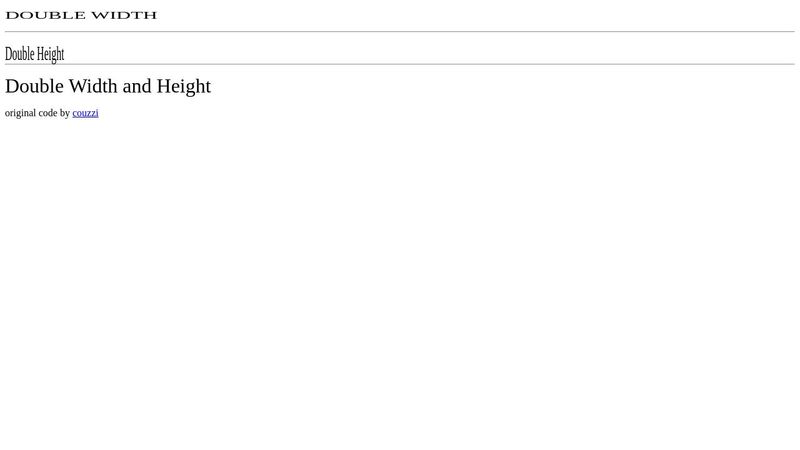double height and weight text using css transform