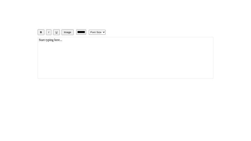 Rich Text Editor With Formatting And Color Picker With Vanilla Js