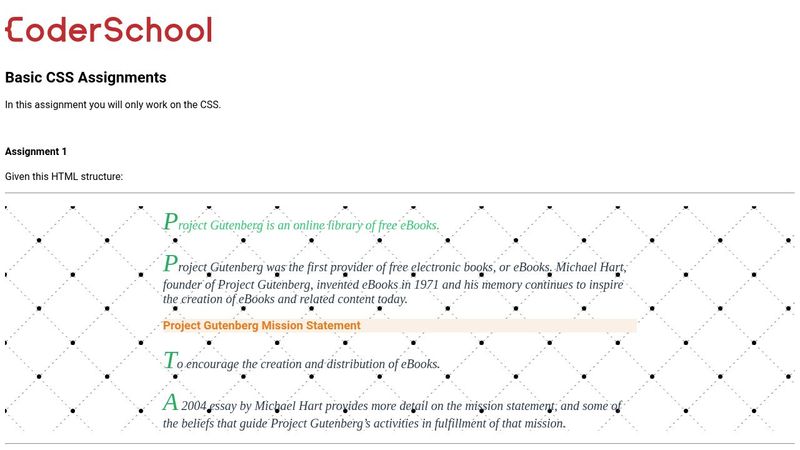 Basic CSS Assignments