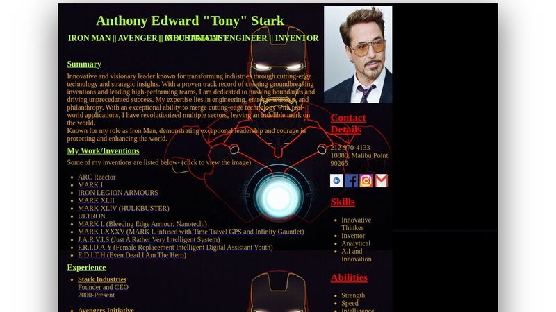 Superhero Resume First Draft