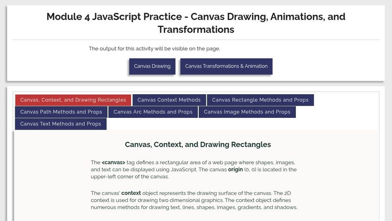 Module 4 Coding Activity - Canvas Drawing, Animations, and Transformations - vena - git418