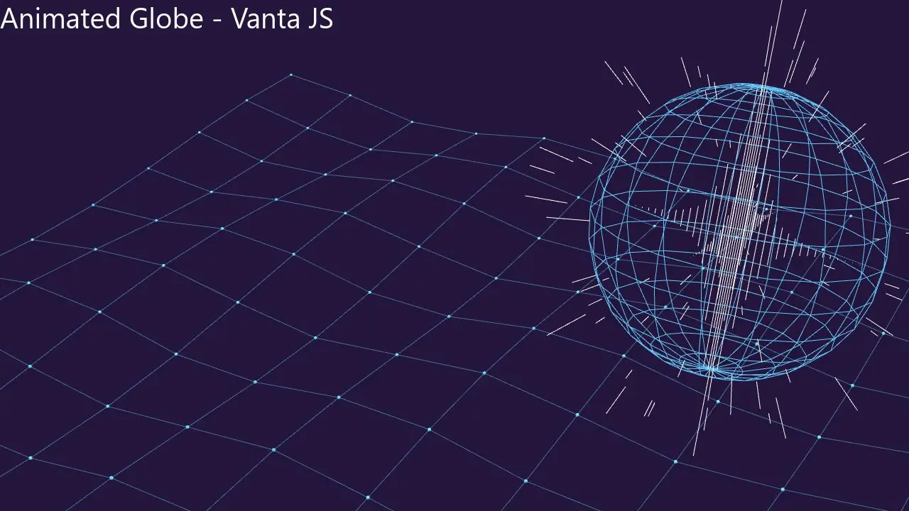 Globe animation - Vanta JS
