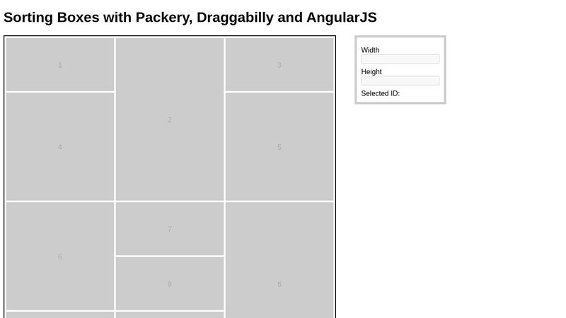 Sorting Boxes with Packery, Draggabilly and AngularJS
