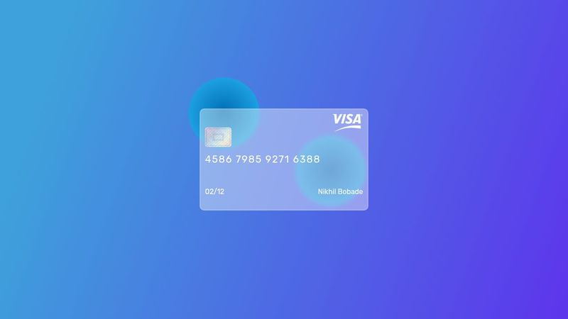 Glassmorphism Credit Card With HTML & CSS