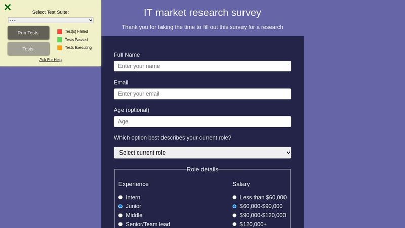 Responsive Survey Form