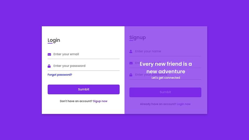 Code Login Dan Register Form Responsif HTML dan CSS