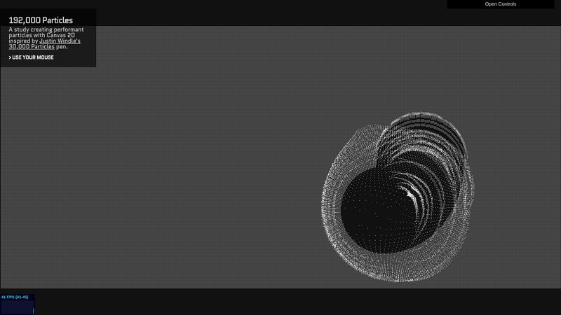 So many particles - Vanilla JS + TypedArray