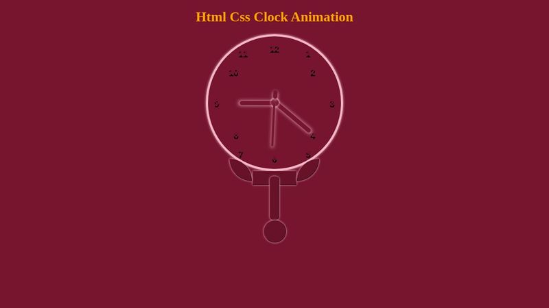Css Clock Animation
