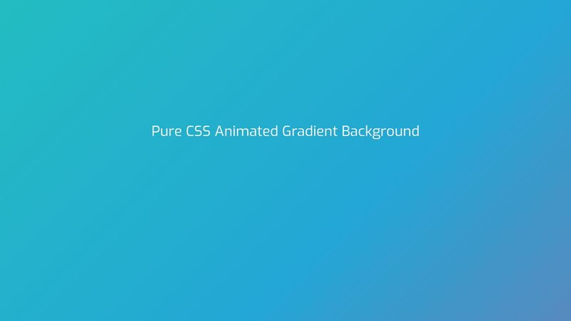 Pure CSS Gradient Background Animation