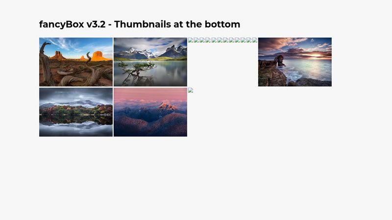fancyBox v3.2 - Thumbnails at the bottom