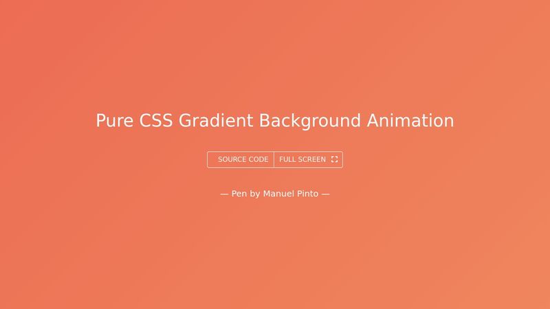 Pure CSS Gradient Background Animation
