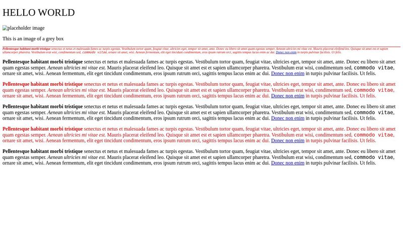 CSS paragraph color and boxes