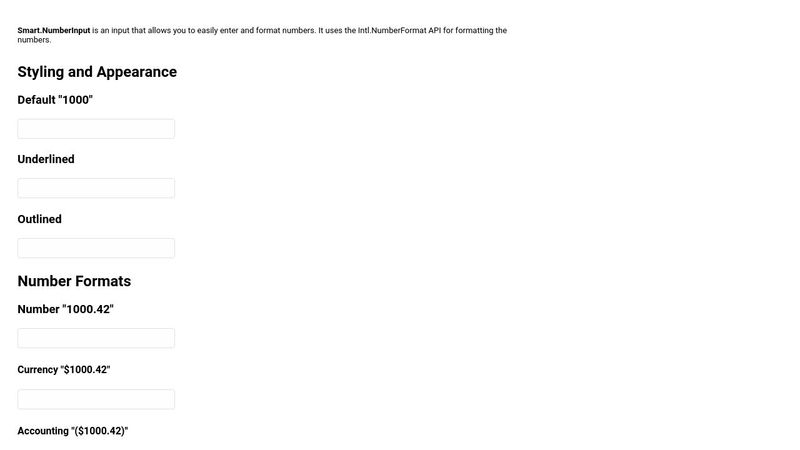Smart Input Web Component | Input | Smart UI for Web Components